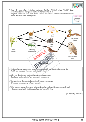DLP 1 SET ULANGKAJI BAB 1 – BAB 4 SAINS TINGKATAN 2 (FORMAT UASA ...