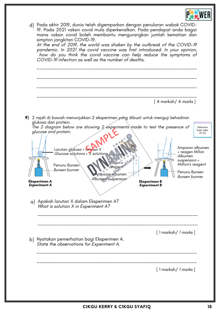 DLP 1 SET ULANGKAJI BAB 1 – BAB 4 SAINS TINGKATAN 2 (FORMAT UASA ...