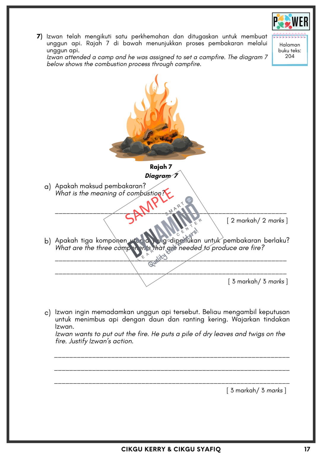 DLP 1 SET ULANGKAJI BAB 6 – BAB 9 SAINS TINGKATAN 1 (FORMAT UASA ...