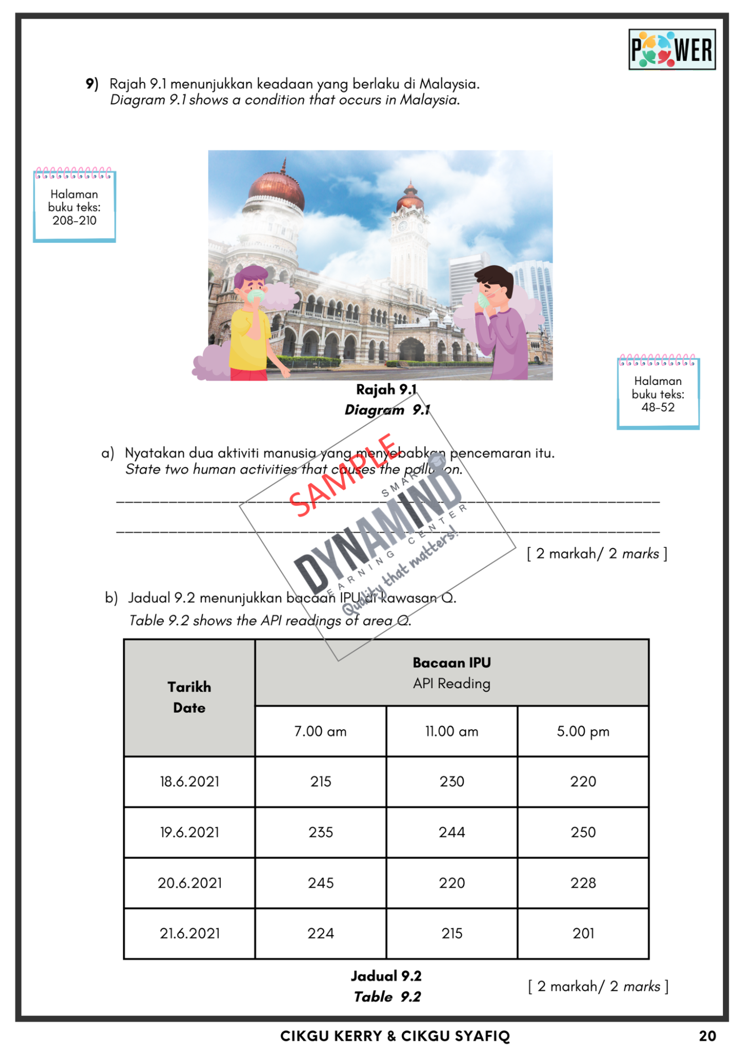 DLP 1 SET ULANGKAJI BAB 6 – BAB 9 SAINS TINGKATAN 1 (FORMAT UASA ...